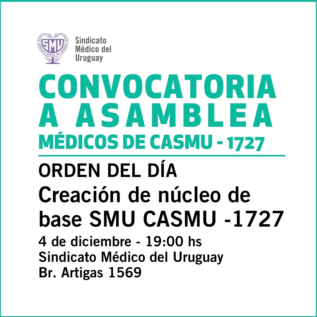 Convocatoria para conformar Núcleo de Base de CASMU - 1727